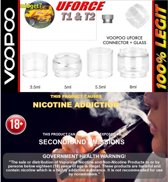 VOOPOO Glass for UFORCE Atomizer Tank T1, T2 | Lazada PH