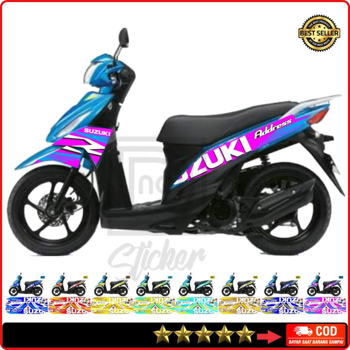 Stiker Striping Suzuki ADDRESS Variasi 1 Sticker Motor Decal Desain ...
