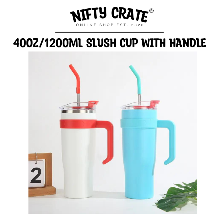 Slush Cup with Handle 40oz / 1200ML Stainless Steel Double-Wall ...