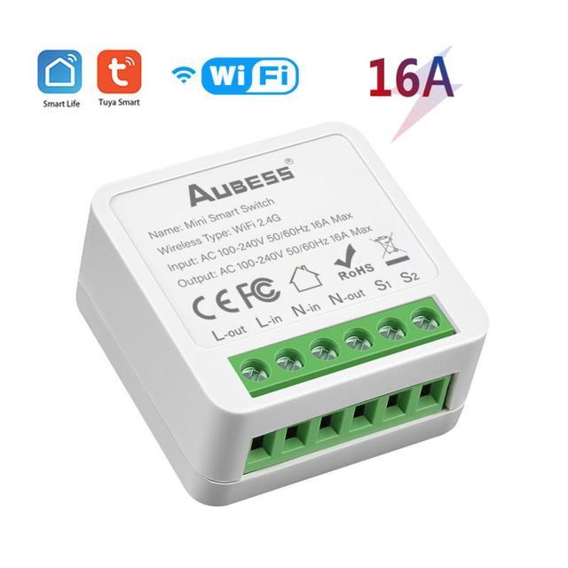 AUBESS Tuya Smart Switch 16A WiFi Smart Breaker Support 2-Way Control ... AUBESS Tuya Smart Switch 16A WiFi Smart Breaker Support 2-Way Control ...