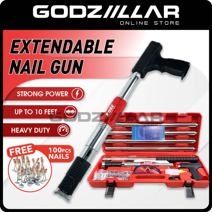 (Free 100pcs Nails) Kobe Extendable Manual Steel Nail Gun Heavy Duty ...