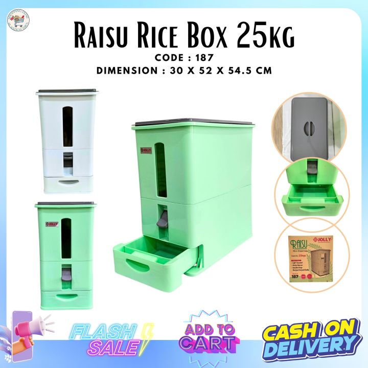 [INSTOCK] [ON HAND] [ NEW ITEM ] 25KG RAISU RICE BOX/QUALITY PLASTIC ...