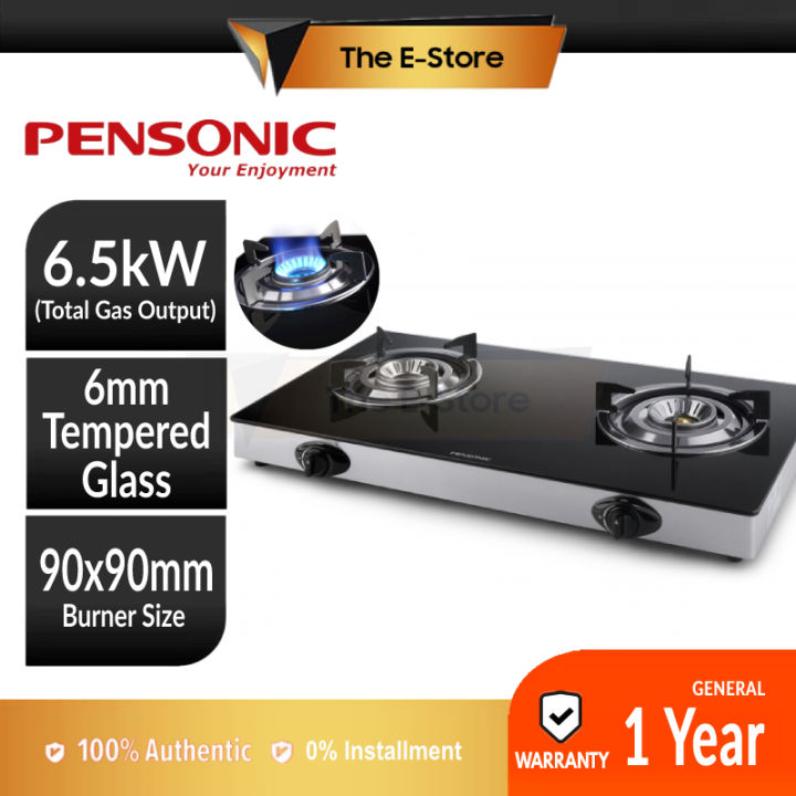 Pensonic Tempered Glass 2 Burner Gas Cooker | PGC-2201G (Dapur Gas ...