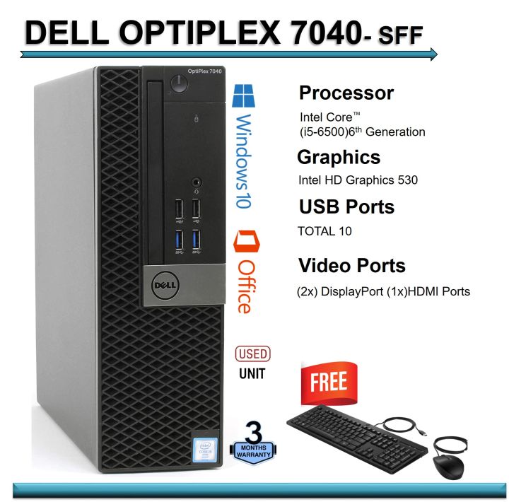 Dell Desktop Computer PC OptiPlex 7040 SFF Intel Quad Core i5-6500 3.20GHz Windows 10 Pro | Lazada