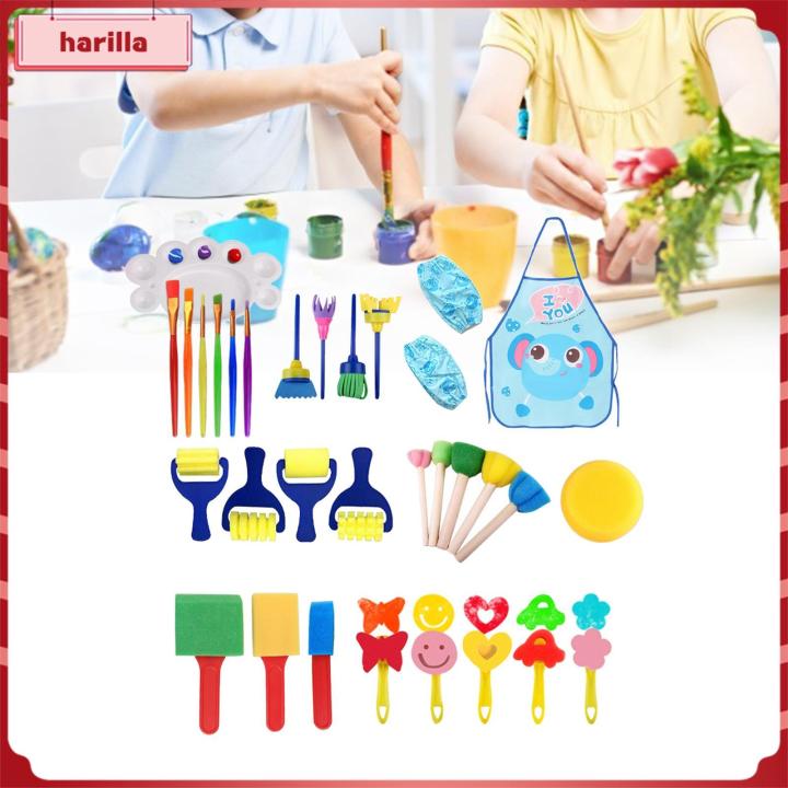 Harilla 32x ชุดพู่กันระบายสีงานฝีมือแบบทำมือสำหรับเด็กซักได้ชุดแปรง ...