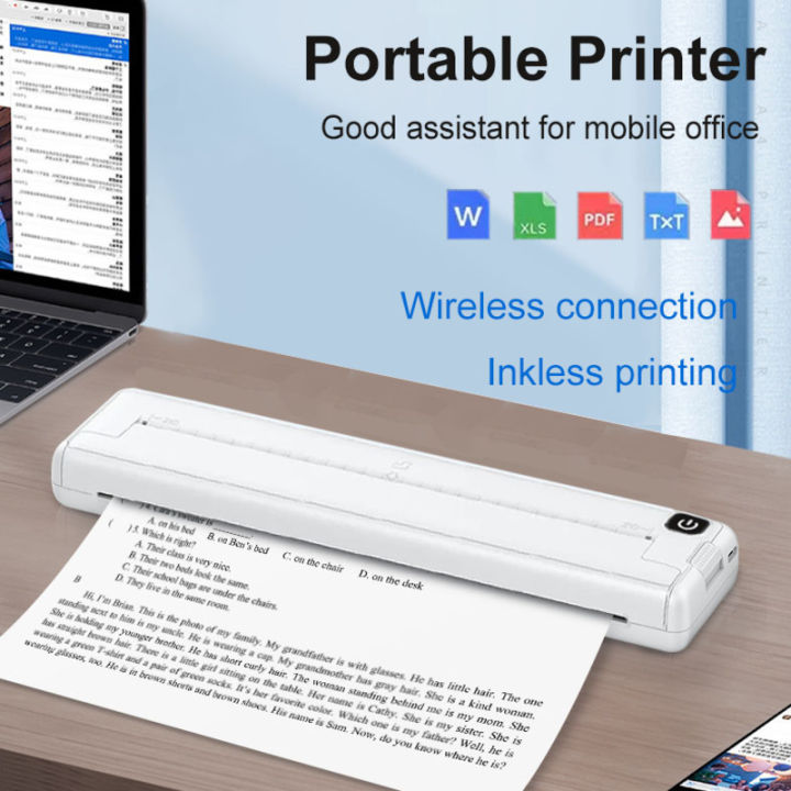 A4 Portable Thermal Printer For Mobile Office A4 Thermal Paper Wireless ...