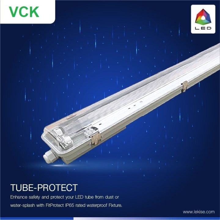 โคมกันน้ำ โคมกันน้ำ กันฝุ่น หลอดนีออนLED หลอด T8 2x18W 2x36 (120cm) VCK ...
