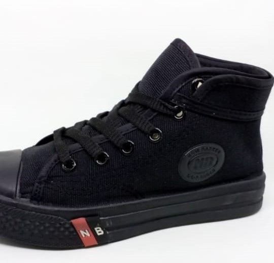 SEPATU BOT ANAK SEKOLAH TK-SD MURAH HITAM FULL BLAK HI ( KLASIK ...