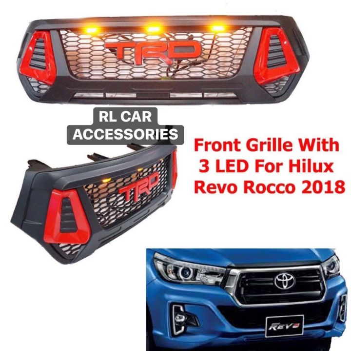 Toyota Hilux Rocco 2018 2019 2020 Trd V2 front grille grill sarung ...