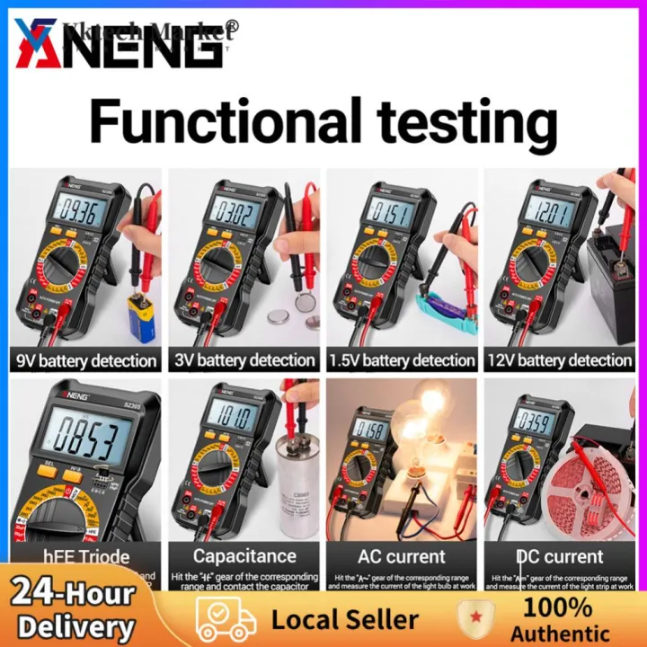 【Vktech】Digital Multimeter 1999 Counts Voltage Detector Auto-Ranging ...