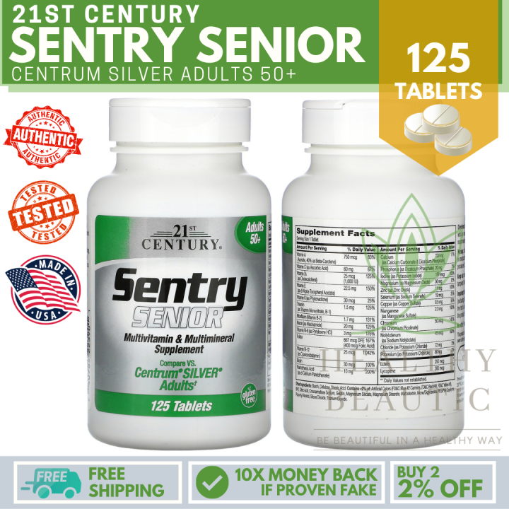 21st Century®, SENTRY SENIOR, 125 TABLETS Multivitamin & Multimineral ...