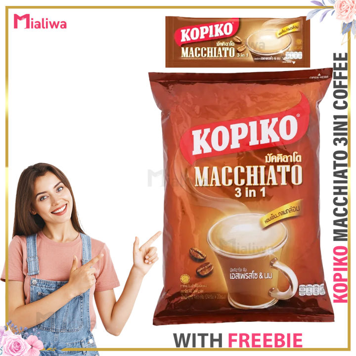 Kopiko Macchiato 3in1 Instant Coffee 24g X 20 Sachets Thailand Brewed ...