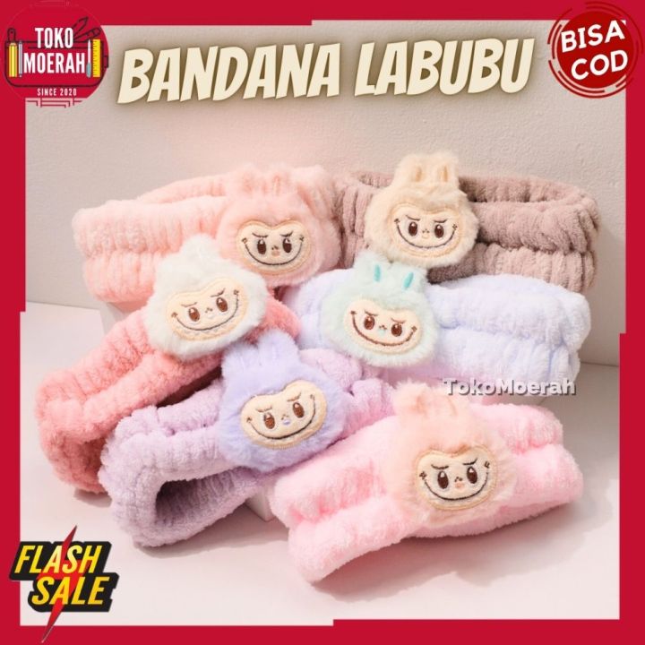 BANDANA LABUBU HEAD BAND LABU LABU BONEKA LUCU UNIK BANDO BANDANA ...