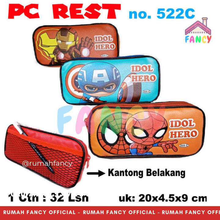 Tempat Pensil Kotak Pensil Shin Toeng Super Heroes + Selipan Jaring ST 522C Tempat Pensil ...