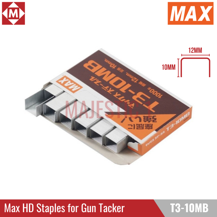 Max Gun Tacker wire T3-10MB 1000 staples per box | Lazada PH