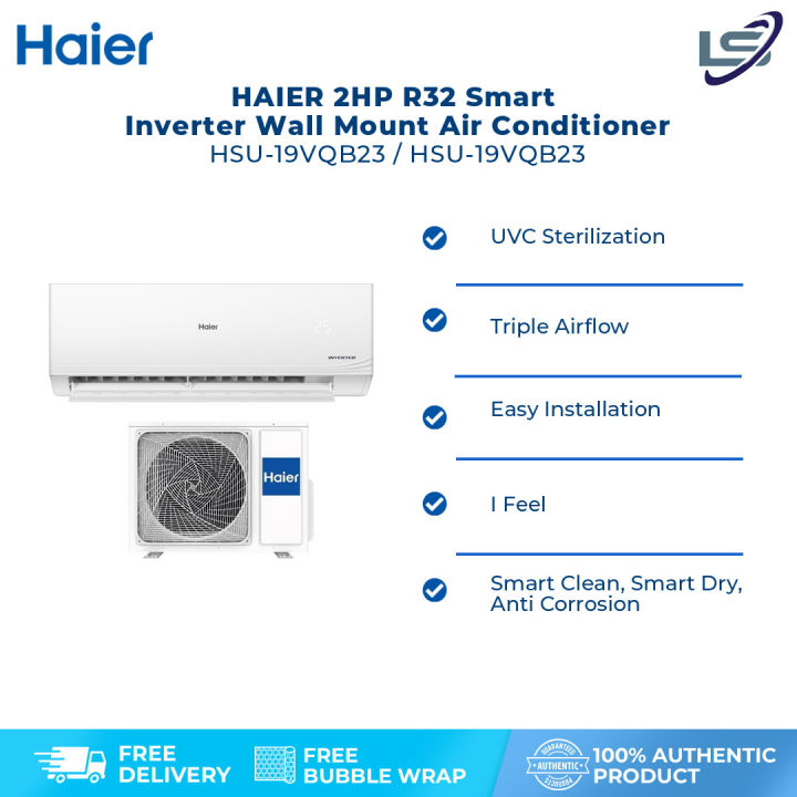 HAIER 2HP R32 Smart Inverter Wall Mount Air Conditioner (Indoor) HSU ...
