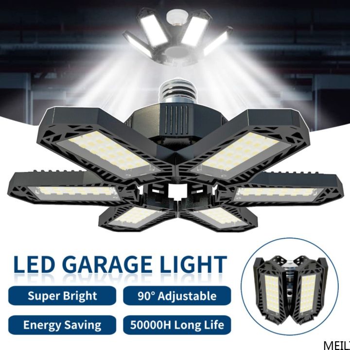 LED Garage Light With Adjustable 6 Panels Garage Indoor Ceiling Light ...