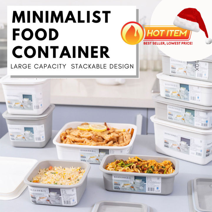 Locaupin Sets of Microwavable Lunch Box Airtight Silicone Lid Kitchen ...