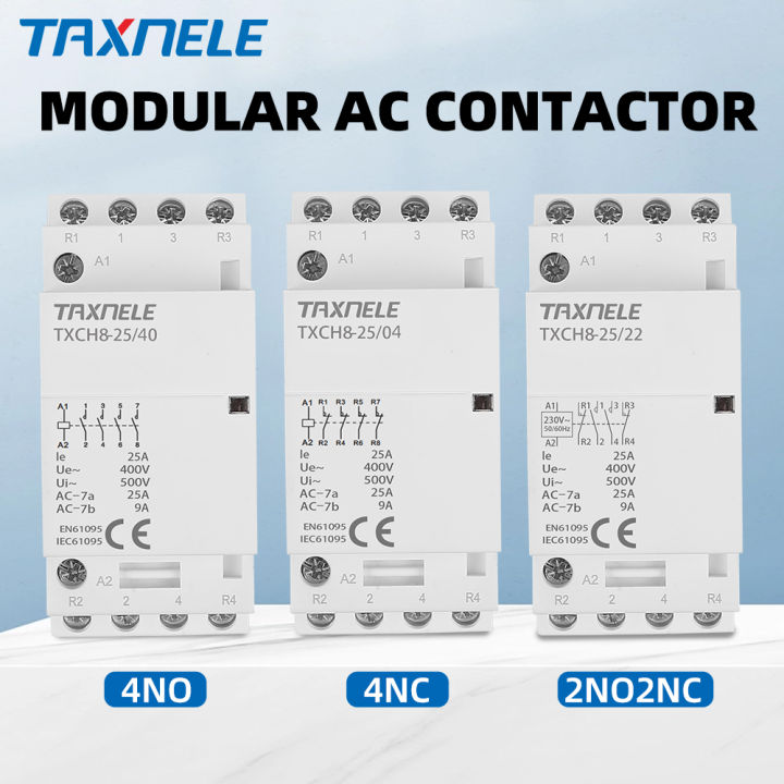 4P 16A 25A 2NC2NO 4NO 4NC 220V/230V 50/60HZ Din rail Household AC ...