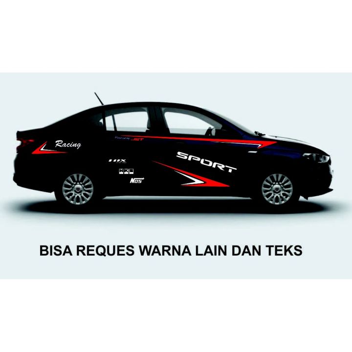 Stiker striping mobil sedan stiker racing sport stiker mobil vios city ...
