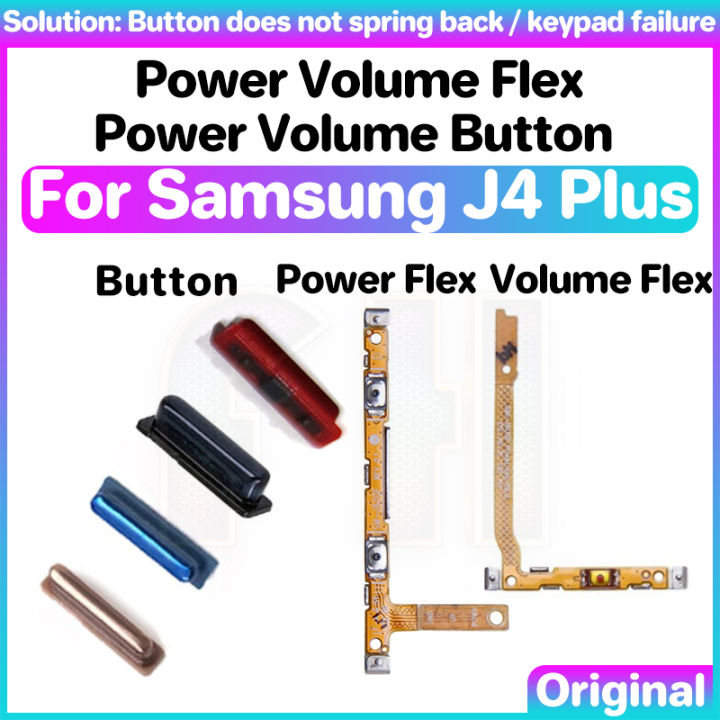 Power volume button flex For Samsung J4+ J4 plus Side key Switch ON OFF Key Mute control Button ...