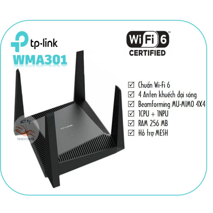 Bộ Phát Wifi Router Dual Wan Mesh Wifi 6 Tplink TP-Link AX3000 WMA301 ...