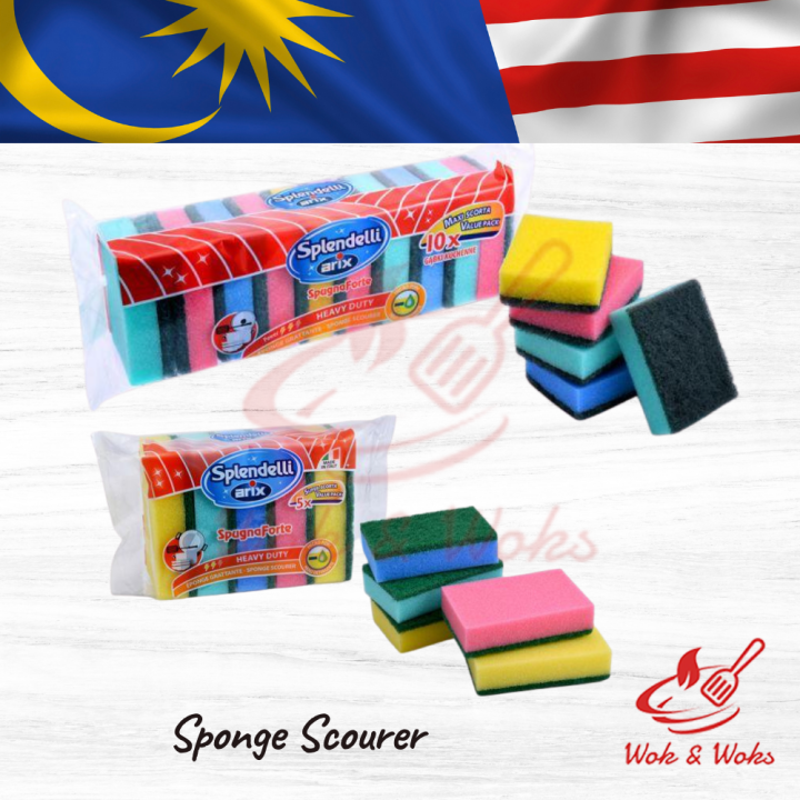 Splendelli Arix Scouring Sponges / Span Penjelajah Splendelli Arix | Lazada
