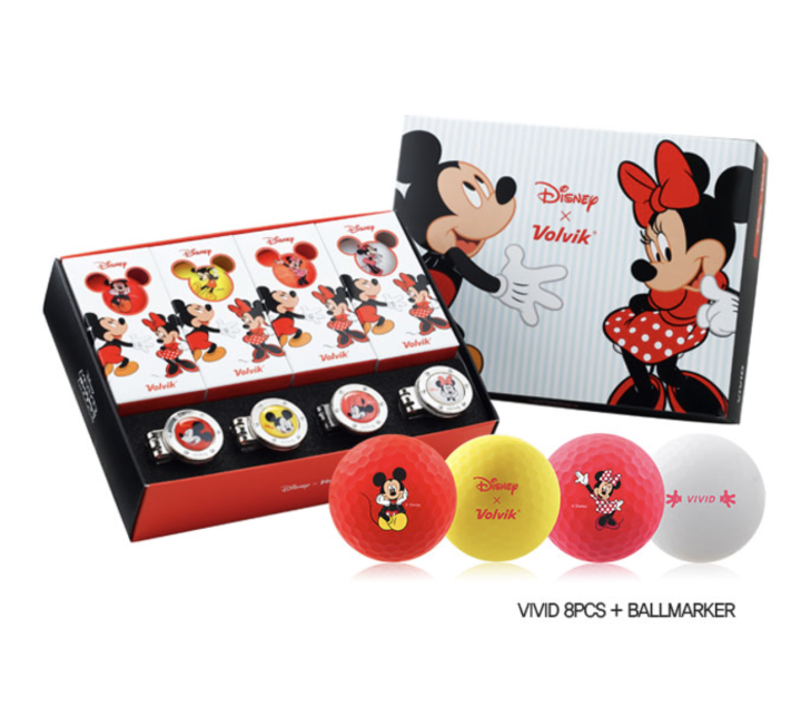 Set ลูกกอล์ฟ Volvik และ Ball marker Mickey Minnie Mouse สินค้าลิขสิทธิ์ ...