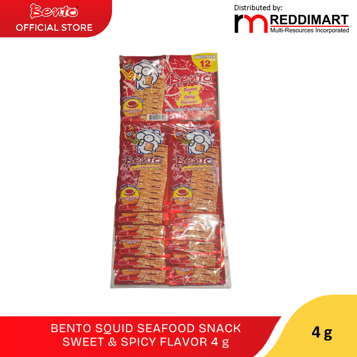 Bento Seafood Snack Value Pack (4G x 12 sachets) - Sweet and Spicy ...