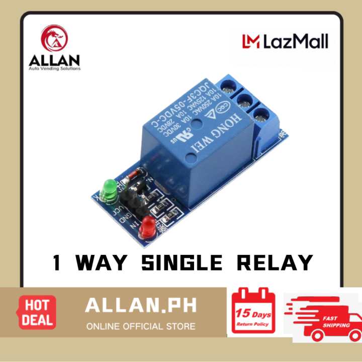 ALLAN DC 5V 1 Channel Relay Module Interface Board Shield Low Level ...