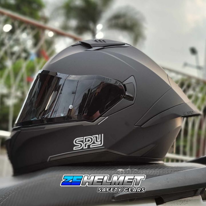 SPYDER STRIKE v2 PLAIN (Matte Black) FULL FACE - DUAL VISOR (with FREE ...