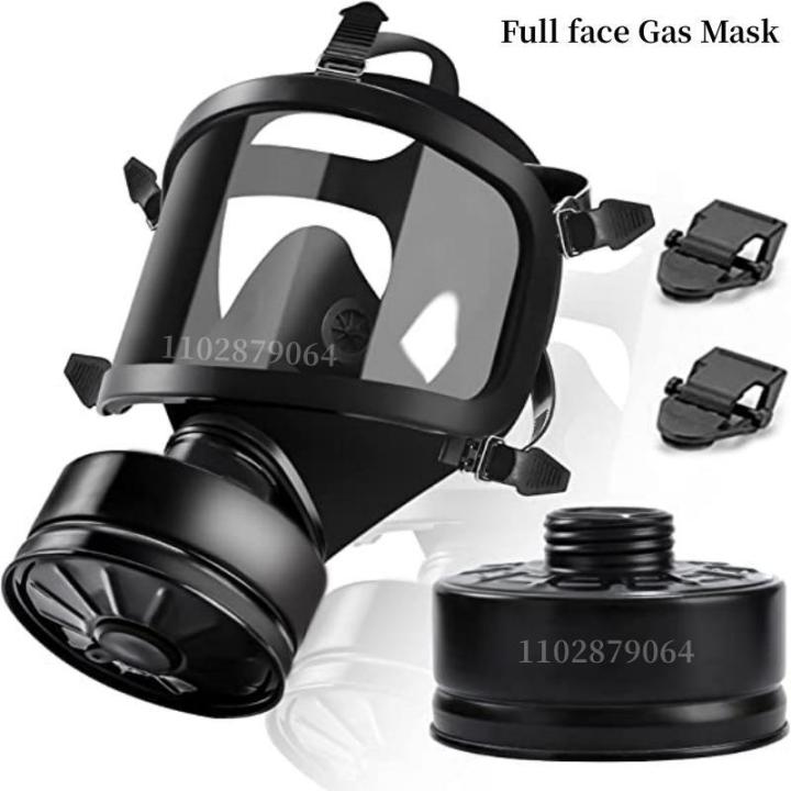 Full Face Gas Mask Chemical Respirator Filter Self-Priming Mask Nuclear ...