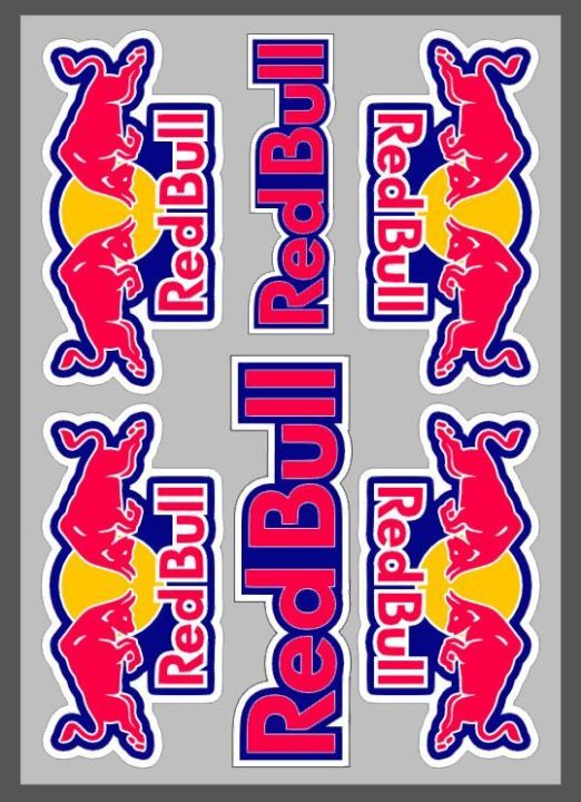RED BULL LOGO DECAL STICKERS A4 SIZE | Lazada PH