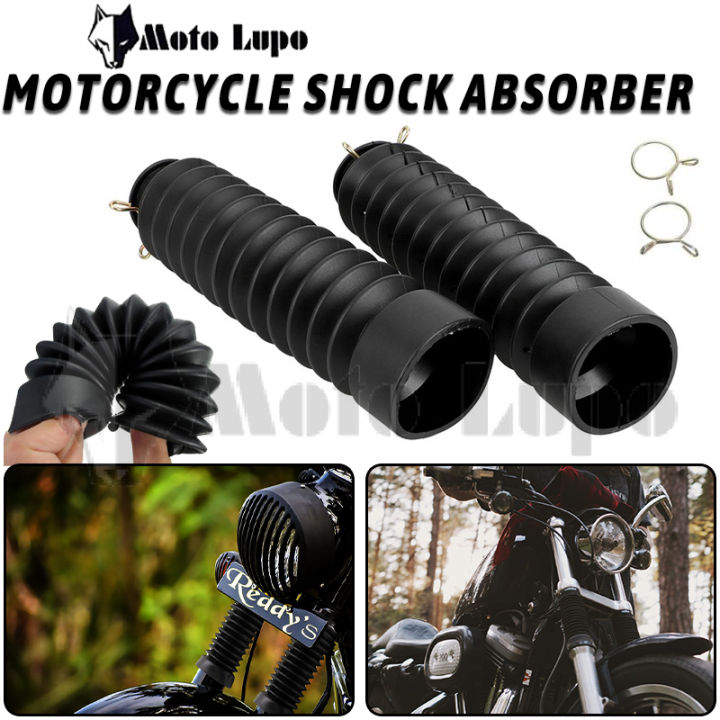 Moto Lupo Universal Motorcycle Shock Absorber Dust Cover Rubber Proof ...
