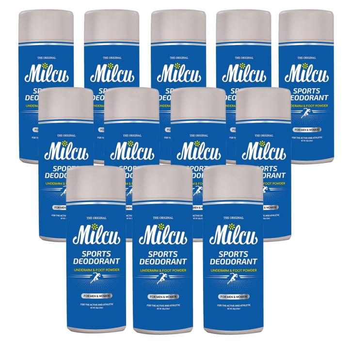Milcu Underarm and Foot Powder Sport Deodorant 80g (Set of 12) | Lazada PH