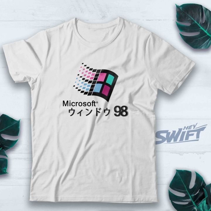 []เสื้อยืด Microsoft WINDOWS 98 VAPORWAVE | Lazada.co.th