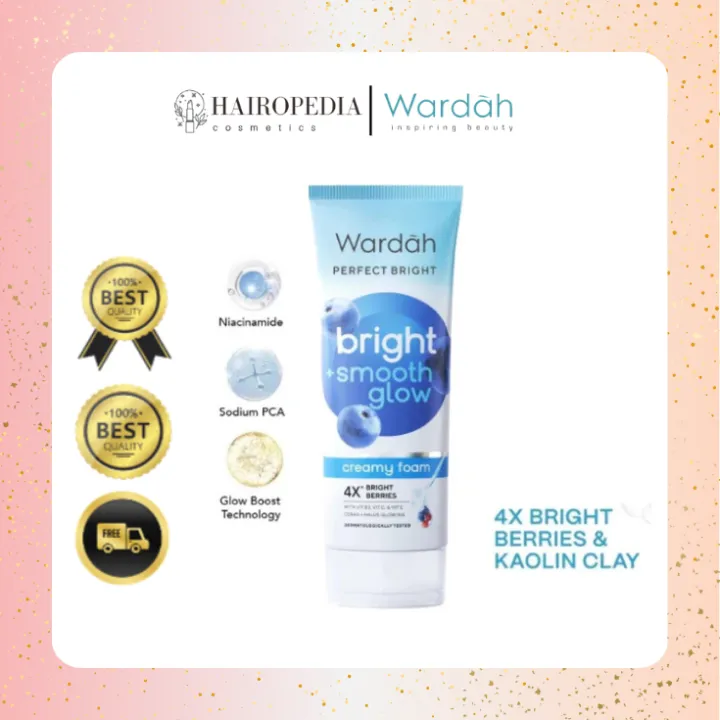 ️HairopediaStore ️ Wardah Perfect Bright+Smooth Glow Creamy Foam 50 mL ...
