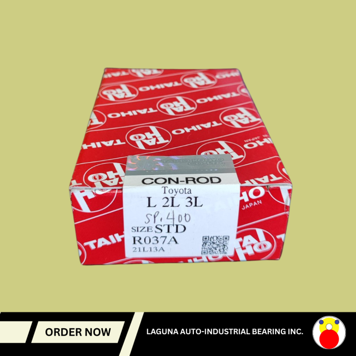 TAIHO Con-Rod Bearing R037A Standard Size for Toyota L , 2L , 3L ...