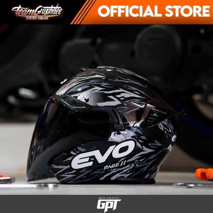 EVO HELMET RX7-NR RAGE II (HALF FACE) W/ FREE CLEAR LENS | Lazada PH