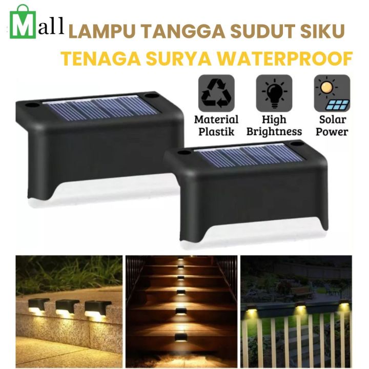 LTS7 - Lampu Hias Taman Tenaga Surya Lampu LED Sudut Siku Kotak Cahaya ...