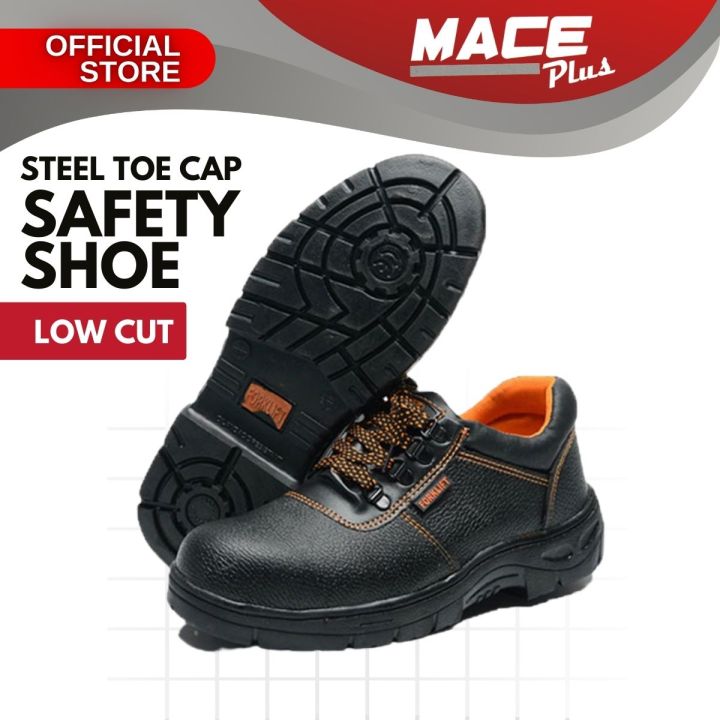 Safety Shoe Steel Toe Cap Mid Sole Low Cut Black Safety Boots Kasut ...