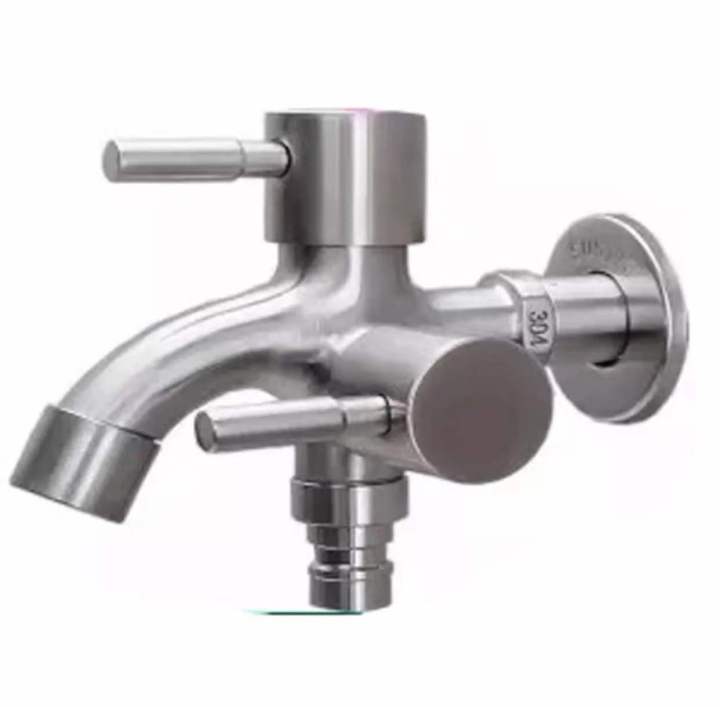 Water tap faucet 304 Stainless Steel Double Tap Multifunctional ...