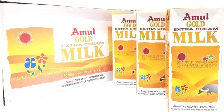 Amul Gold Extra Cream UHT Milk, 12 x 1L Expiry 27 May 2026 | Lazada ...