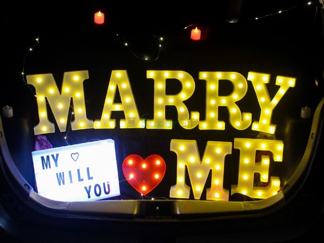Marry Me LED Light up Letter Alphabet LED Sign Lampu Huruf LED | Lazada