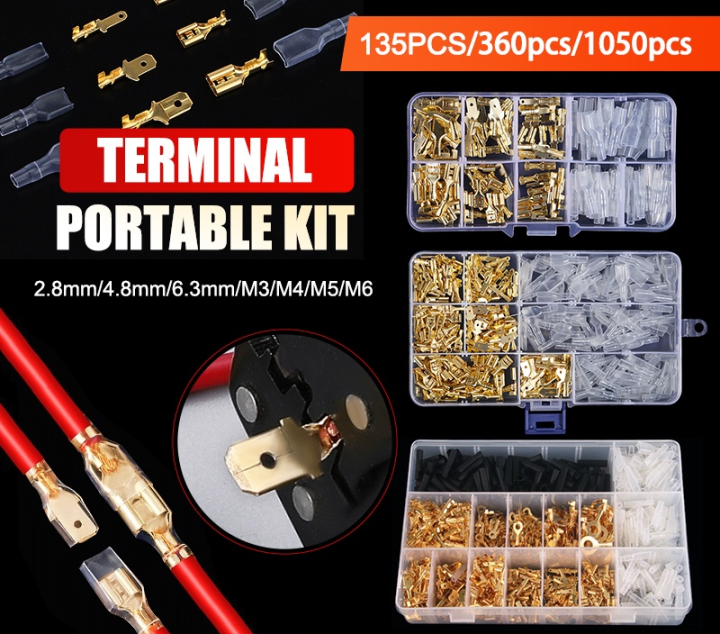 Crimp Terminals Insulated Seal Electrical Wire Connectors Crimp ...