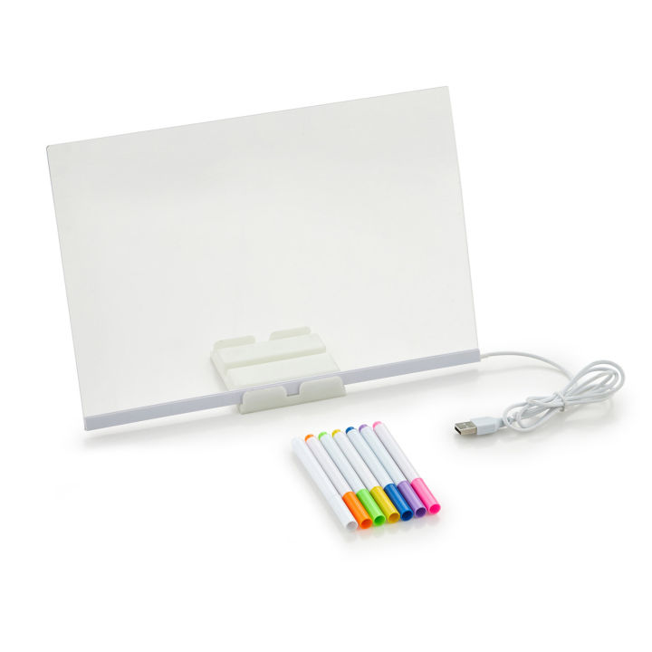 Clear Appearance Dry Erase Board Luminous Writing Board Colorful Led ...