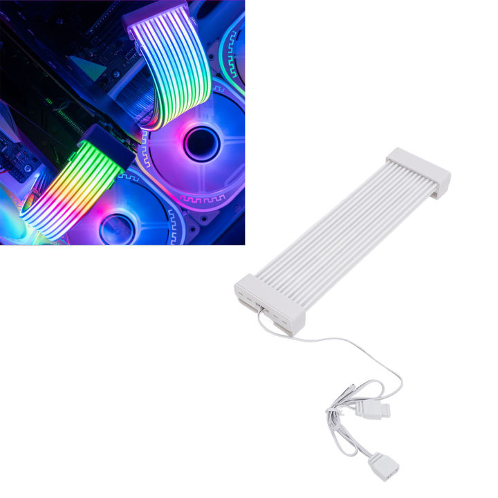 24 Pin to 24 Pin RGB GPU Cable 205mm Silicone Graphics Card RGB PSU ...