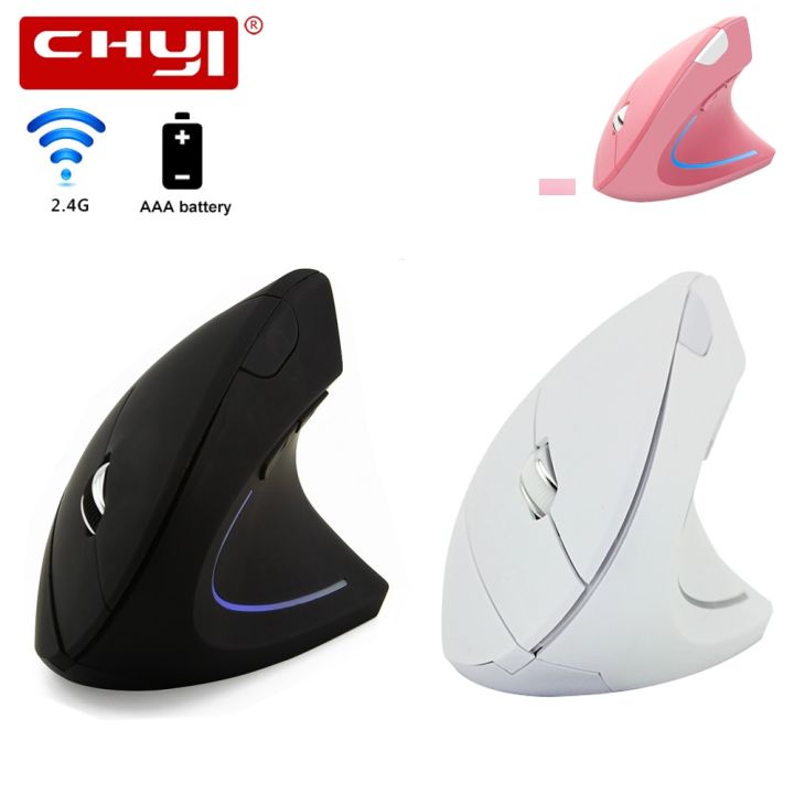 CHYI Ergonomic Vertical Mouse 2.4G Wireless Computer Gaming Mice USB ...