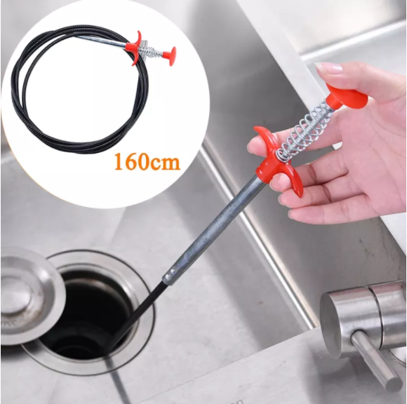 Drain Blockage Cleaner Pipe Unclogging Flexible Gripping Tool 60cm ...