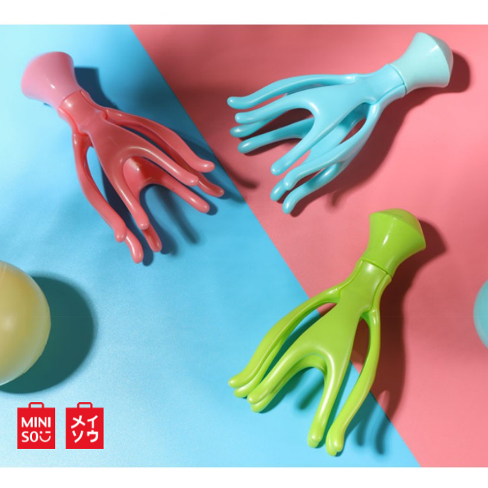 Miniso Octopus Head Massager Rolling Balls Head Massager Pink/Green ...